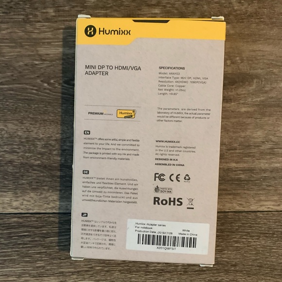 Humixx | Office | Humixx 2 In Mini Display Port To Hdmivgaadapter ...